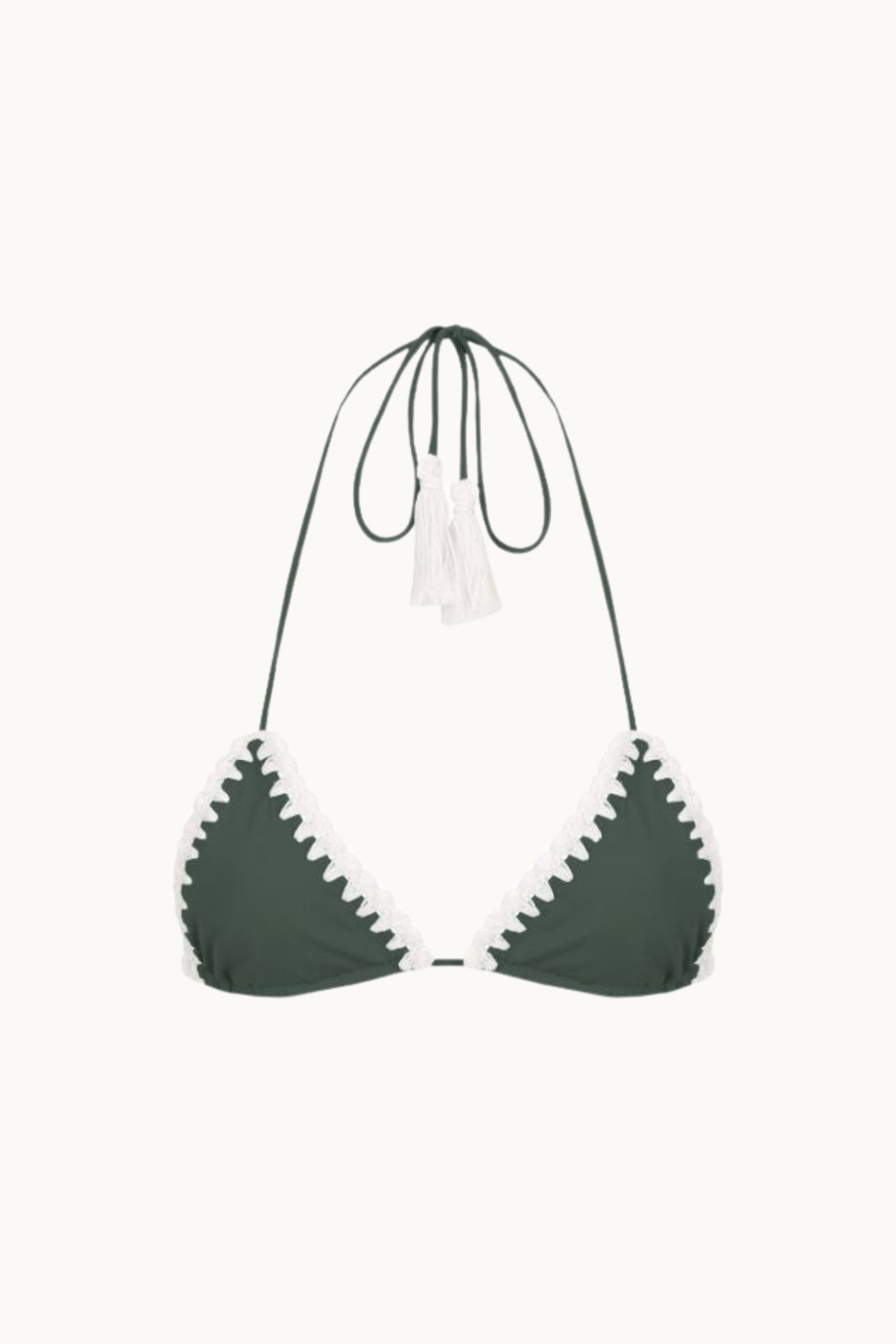 PEACHES CROCHET TRIM KINI TOP - NOIR